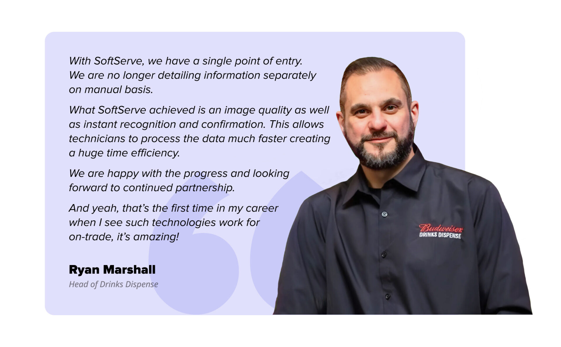 From Photo to On-Trade Report in 5 Seconds with IR: Case Study